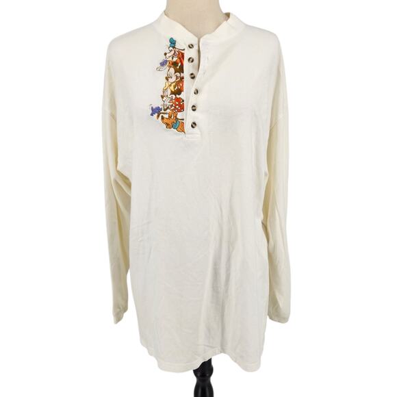 Disney | Tops | The Disney Store Embroidered Character Henley Shirt ...